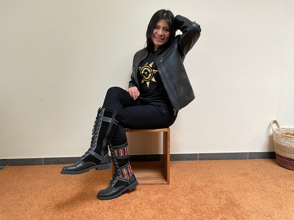 Black Tela Boots – Munay Fashion